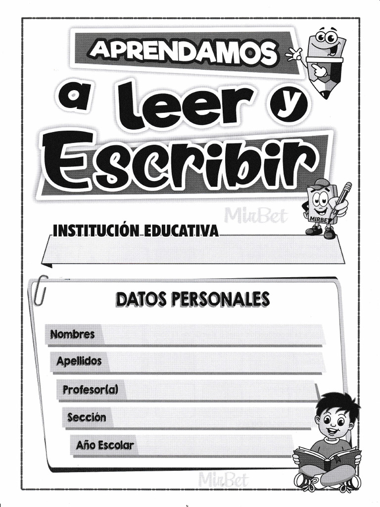 Cuaderno Aprendamos A LEER Y ESCRIBIR | PDF