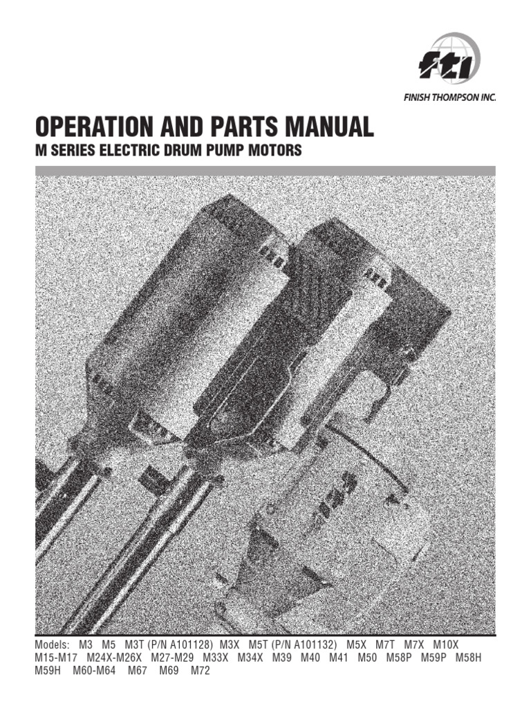 Drum Motor Manual - All Motors Operation & Parts J102516 R32 | PDF ...