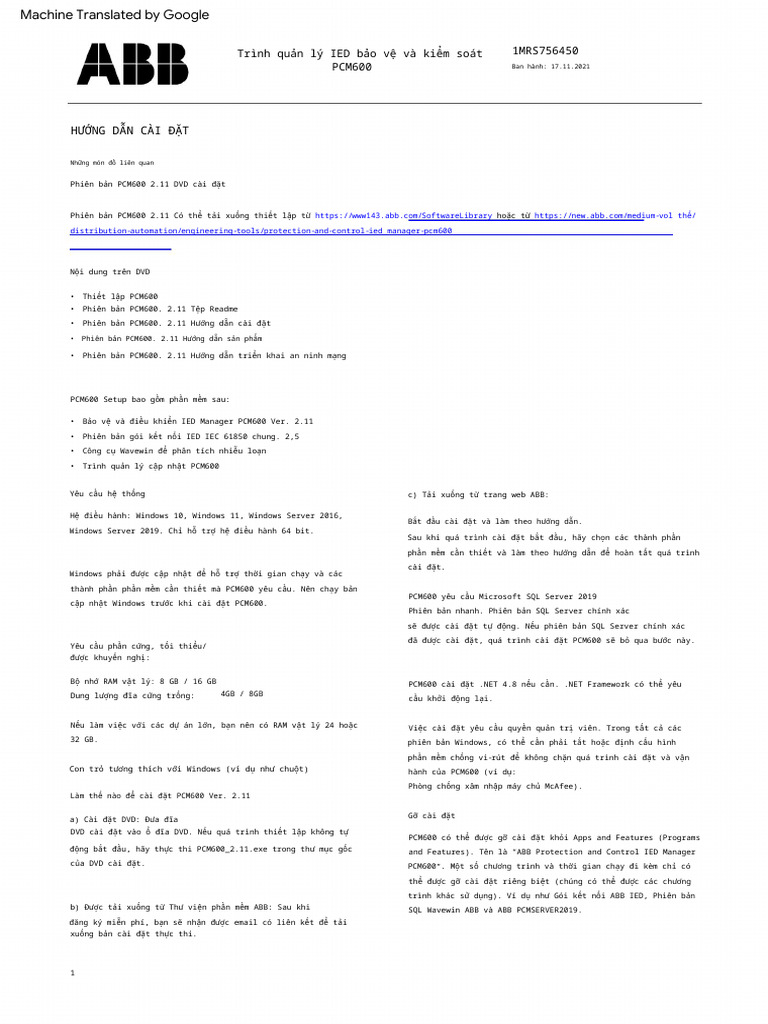 PCM600 211 Ig 756450 Enu | PDF