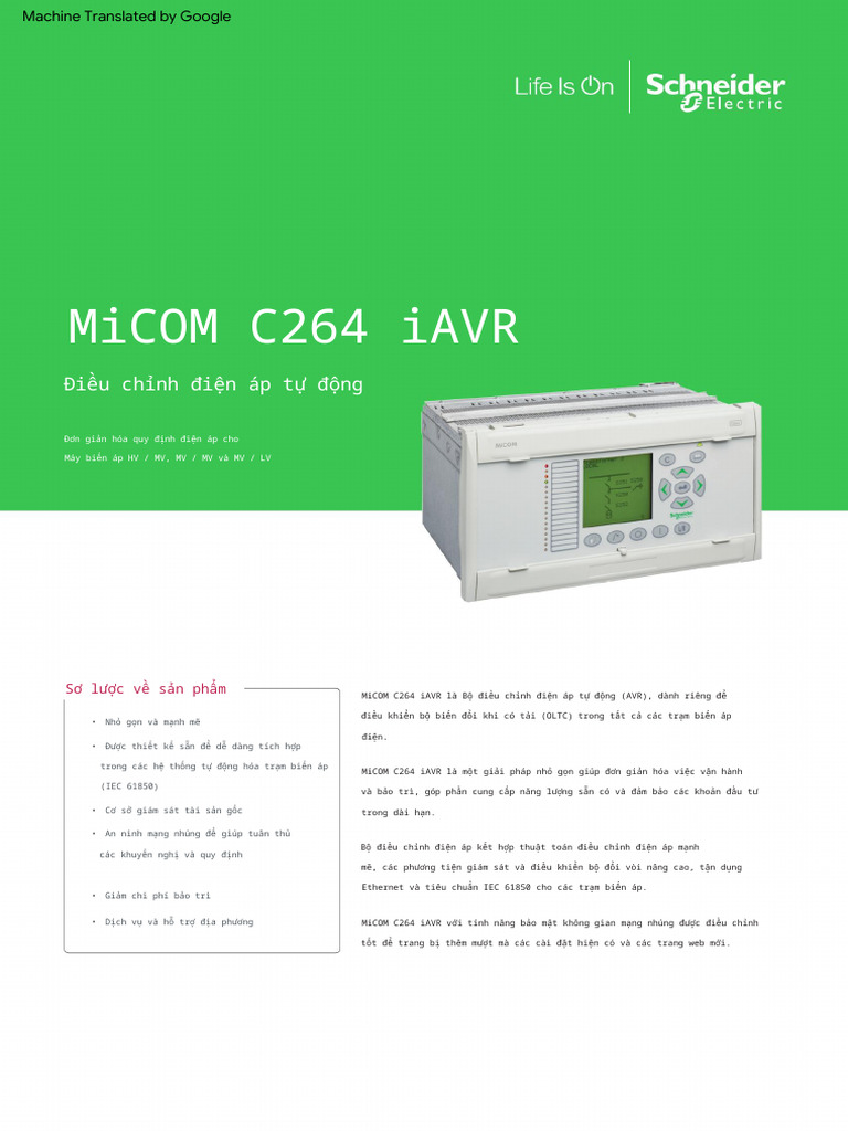 HD MiCOM C264iAVR-F90 | PDF