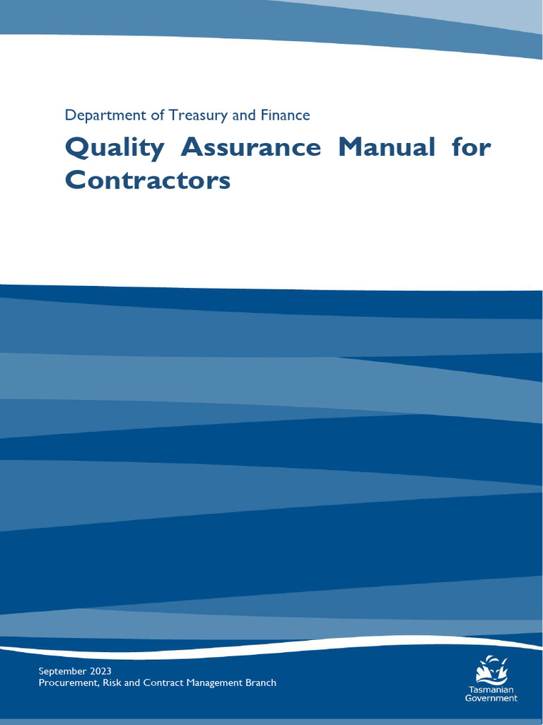 Quality Assurance Manual For Contractors | PDF | Project Management ...