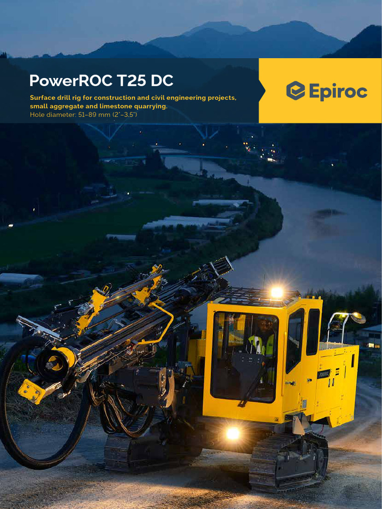 PowerROC T25 DC: Efficient Drill Rig | PDF | Engines | Diesel Engine