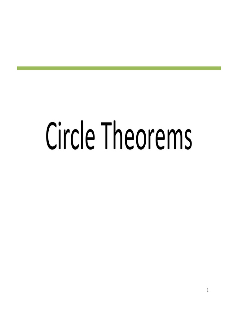 （一页一张PPT）GCSE-CircleTheorems - for Ella | PDF | Circle | Triangle