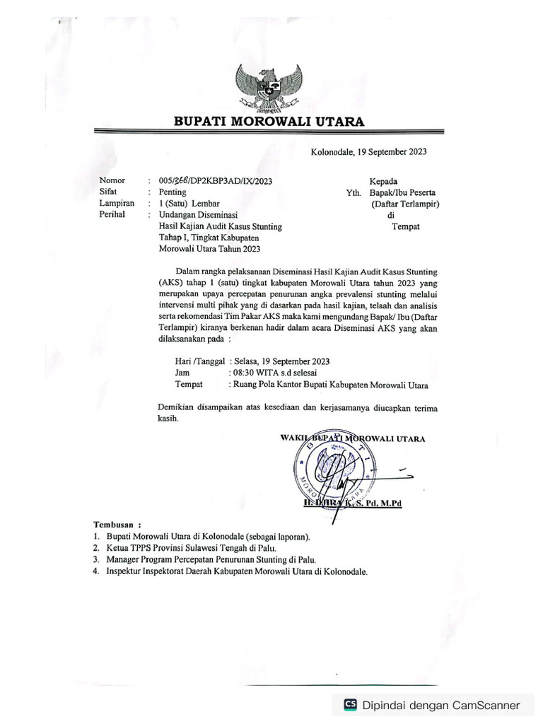 Undangan AKS Tahap I Tahun 2023 | PDF