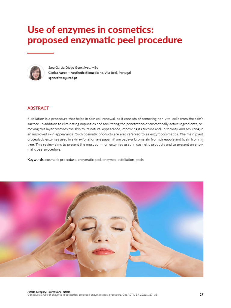 Enzymatic Peels in Cosmetic Treatments | PDF | Skin | Epidermis