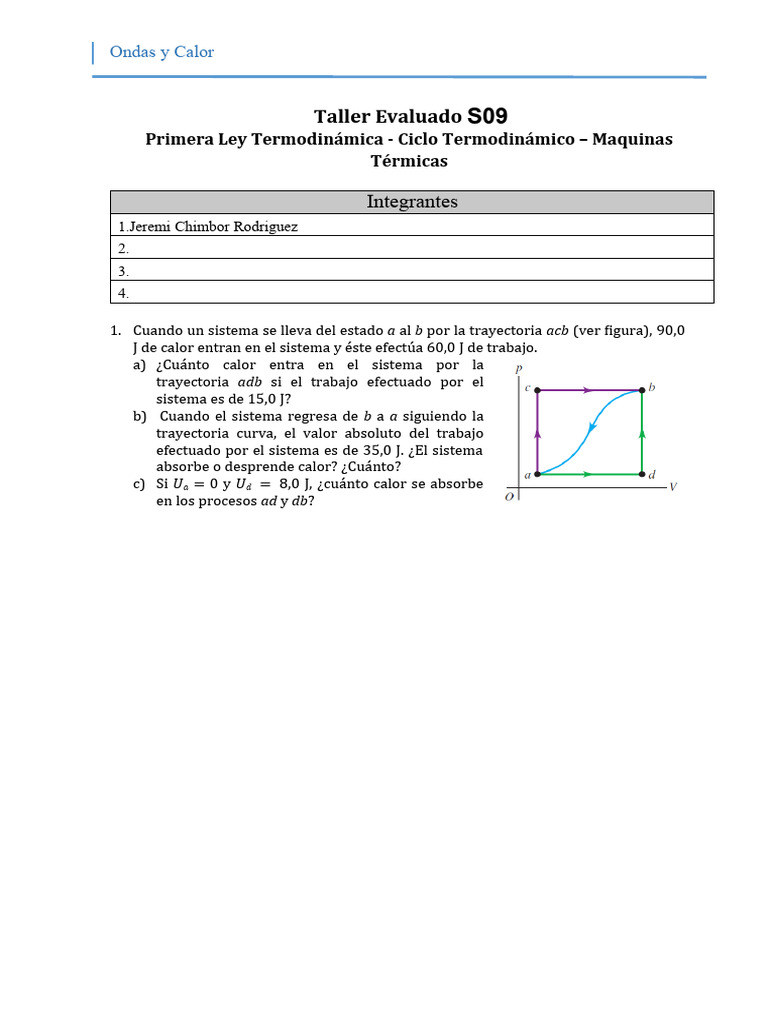 Taller Evaluado Ondas y Calor | PDF