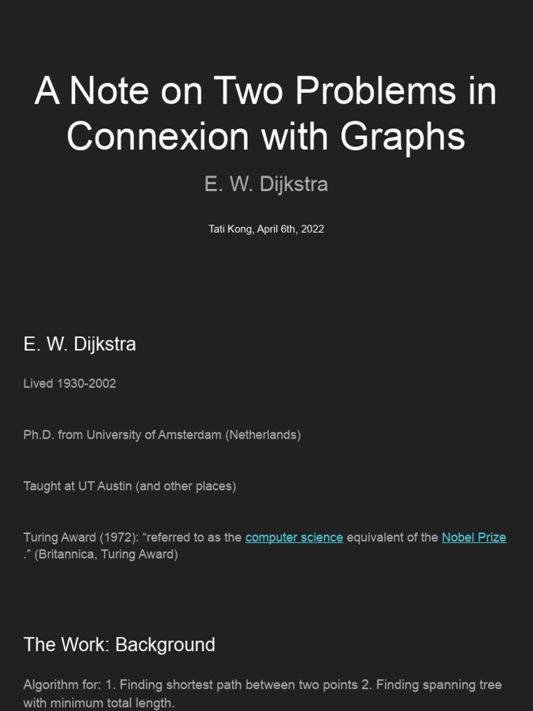 Dijkstra's Algorithm | PDF