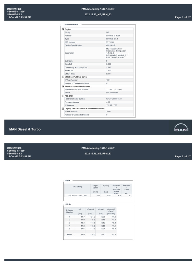 2022.12.15 Me 83 RPM | PDF | Diesel Engine | Turbocharger