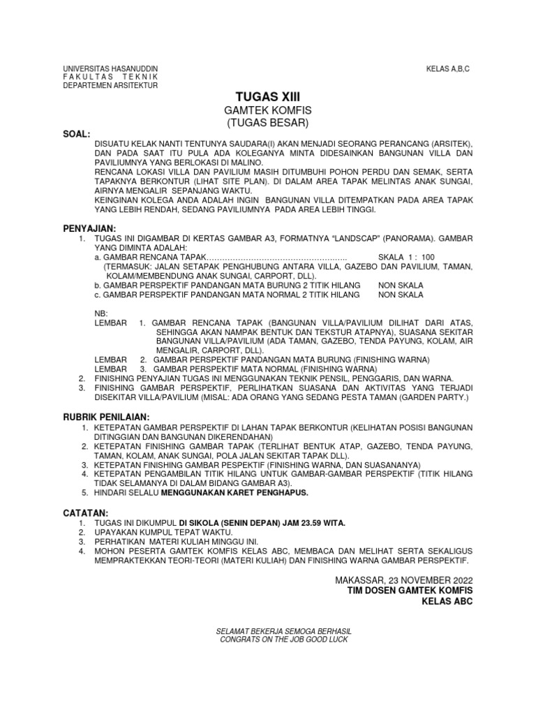 Tugas Xiii Gamtek Komfis 2022 | PDF