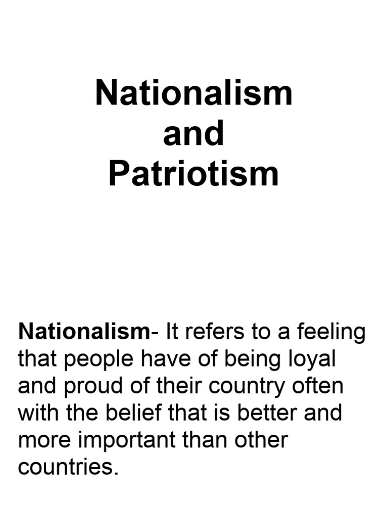Understanding Nationalism and Patriotism | PDF | Nationalism