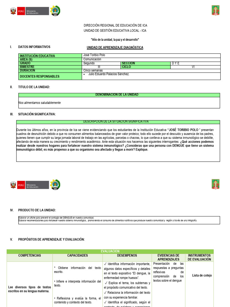 Unidad de Aprendizaje #06 | PDF | Evaluación | Aprendizaje