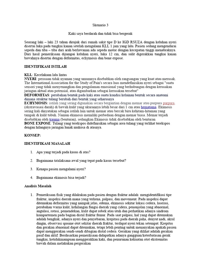 Skenario 3 Fraktur Terbuka | PDF