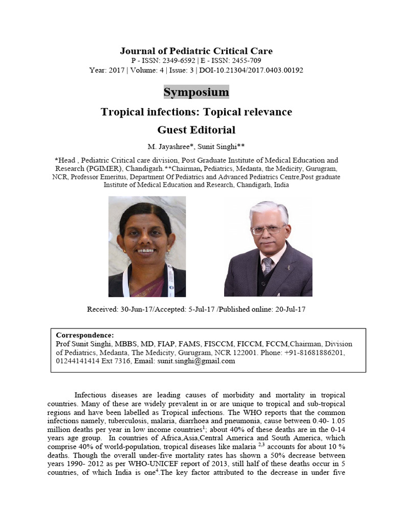 Tropical Infections Symposium | PDF | Shock (Circulatory) | Sepsis