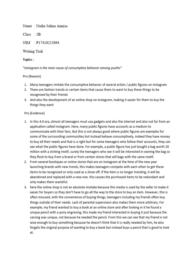 Writing Task | PDF | Online Shopping | Brand