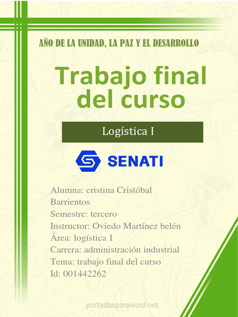 Word de Trabjo Final | PDF | Logística | Inventario