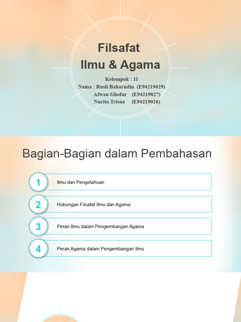 Filsafat Ilmu Dan Agama | PDF