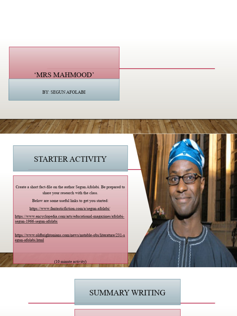 'Mrs Mahmood' by Segun Afolabi | PDF | Linguistics