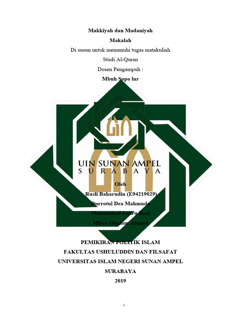 Makkiyah Dan Madaniyah | PDF