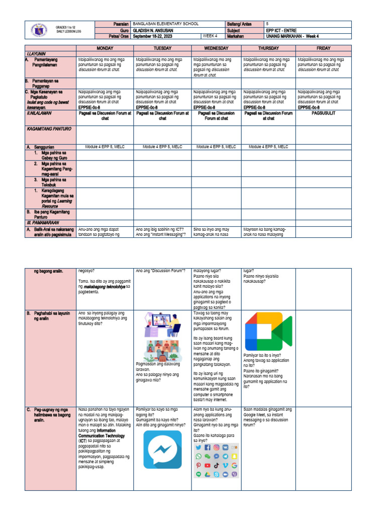DLL Week 4 Epp V | PDF