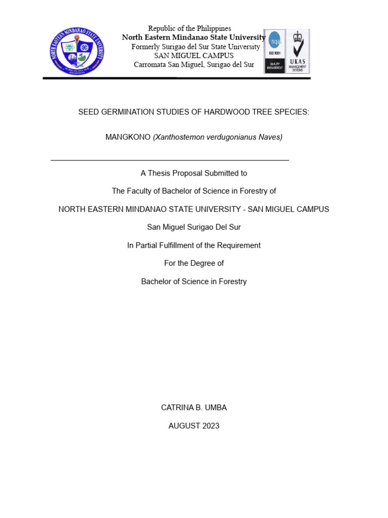 SEED_GERMINATION_CATRINA_PROPOSAL FINAL | PDF | Seed | Sowing