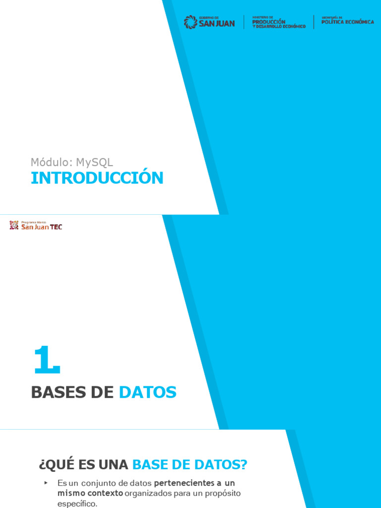 Introducción A Las Bases de Datos | PDF | Bases de datos | Mi sql