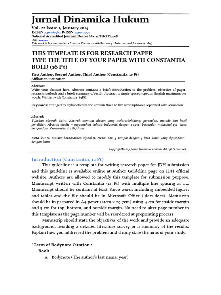 Draft Research Article Template | PDF | Writing | Written Communication