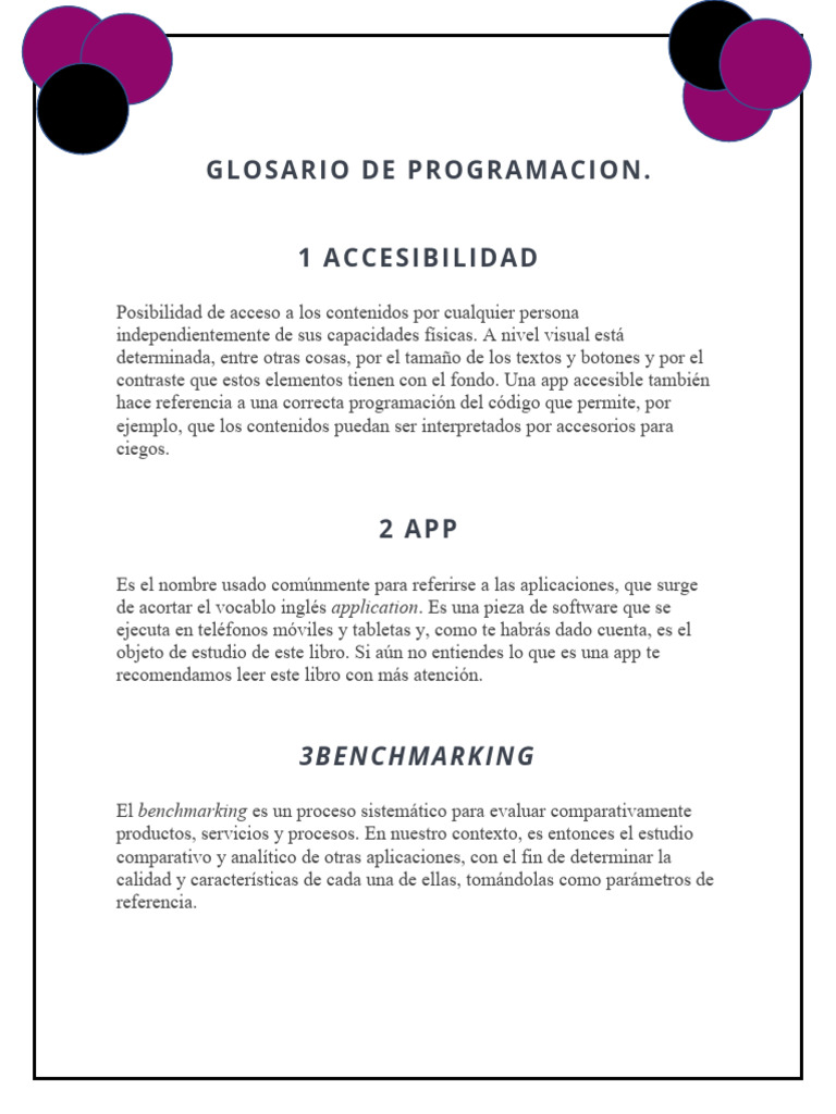Glosario de Programacion | PDF | Aplicación movil | Software de la ...