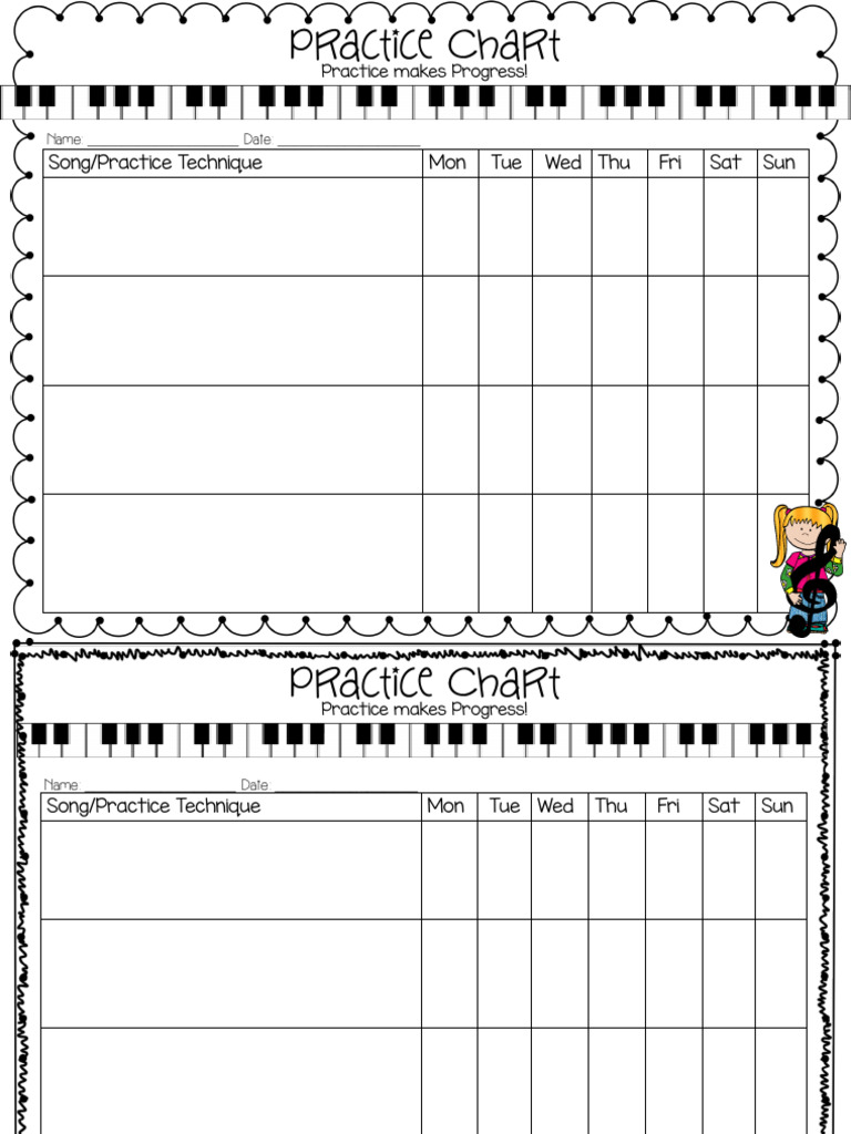 Weekly Instrument Practice Chart | PDF