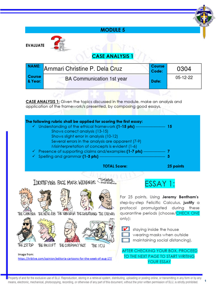 Case Analysis 1 | PDF | Pleasure | Utilitarianism