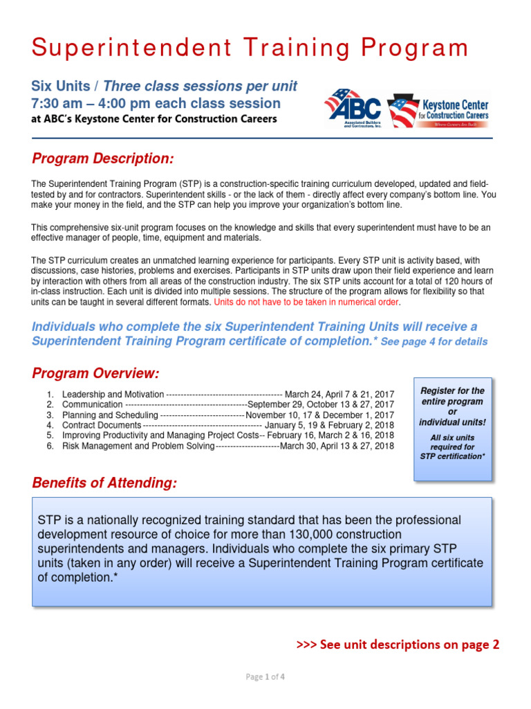 Superintendent Training Program Overview | PDF | Risk | Communication
