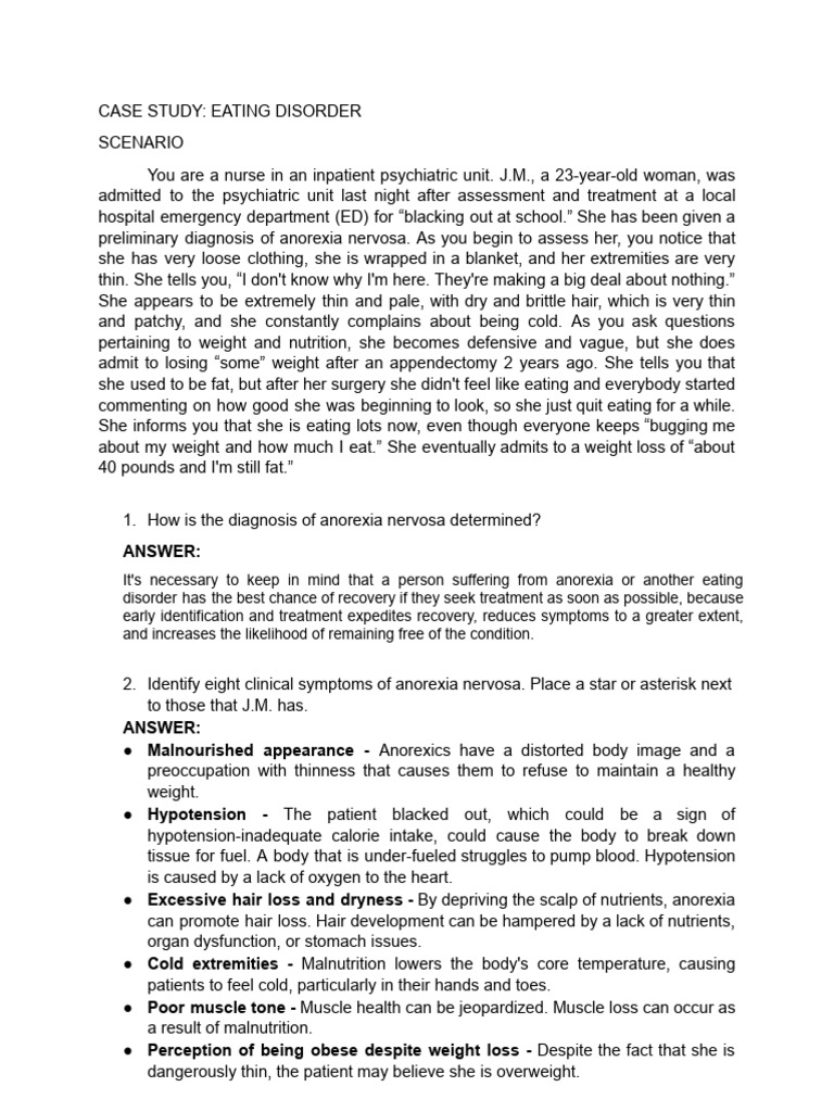 Activity Eating Disorder | PDF | Anorexia Nervosa | Eating Disorder