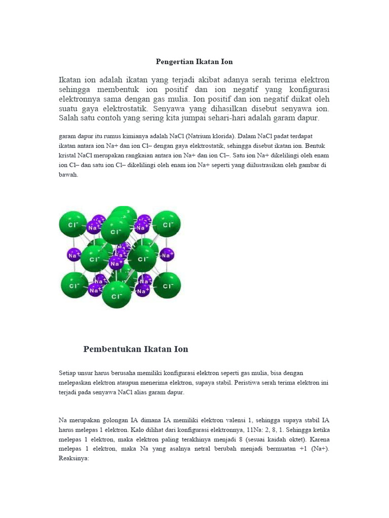Ikatan Ionik | PDF Ikatan Ionik | PDF