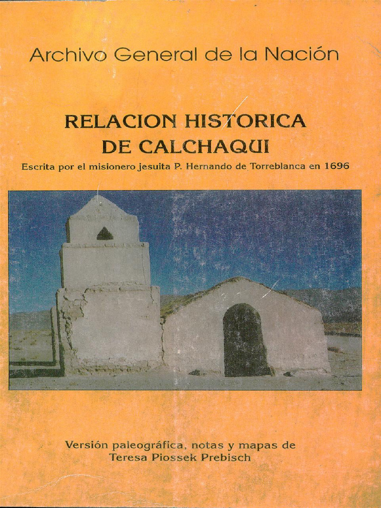 relacion historica de calchaqui 1 | PDF