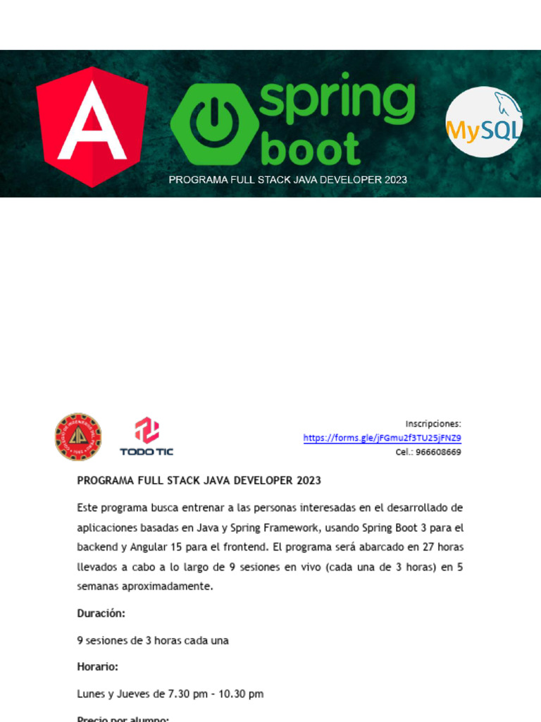 Programa Full Stack | PDF | Java (lenguaje de programación) | Usuario (informática)