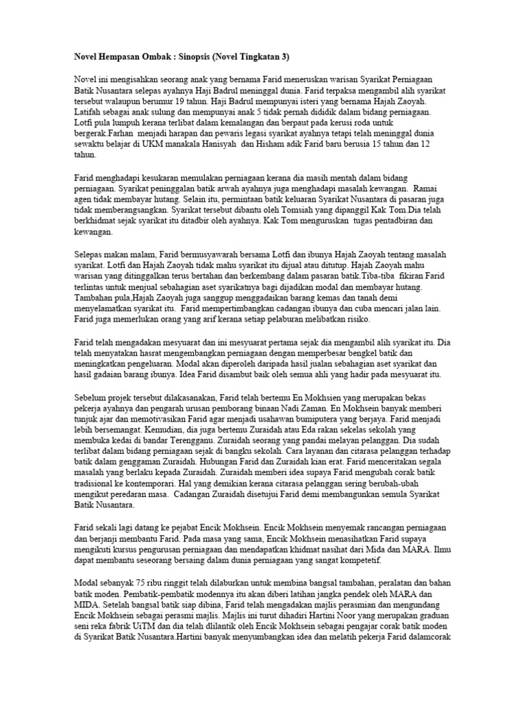 Novel Hempasan Ombak | PDF