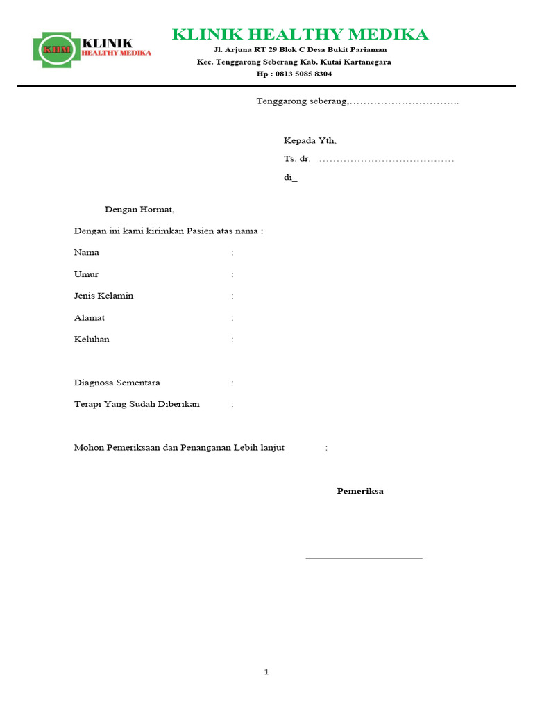 Form Rujukan | PDF | Pengembangan Diri