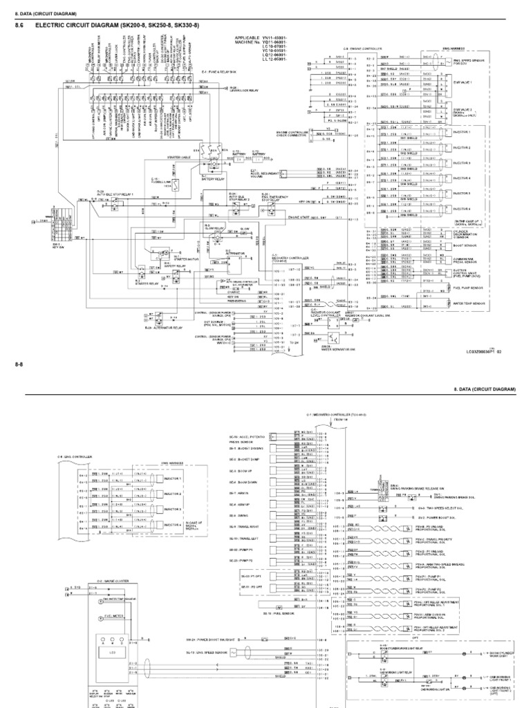SK200-8 Electrical Diagram | PDF