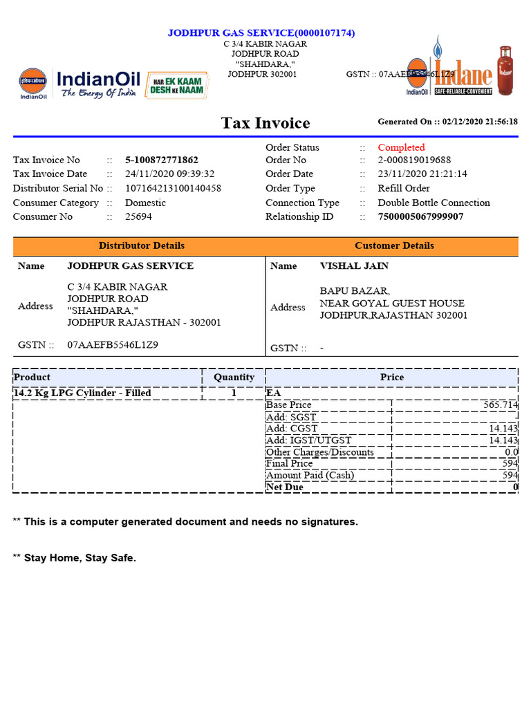 Gas Bill | PDF | Economies | Taxes