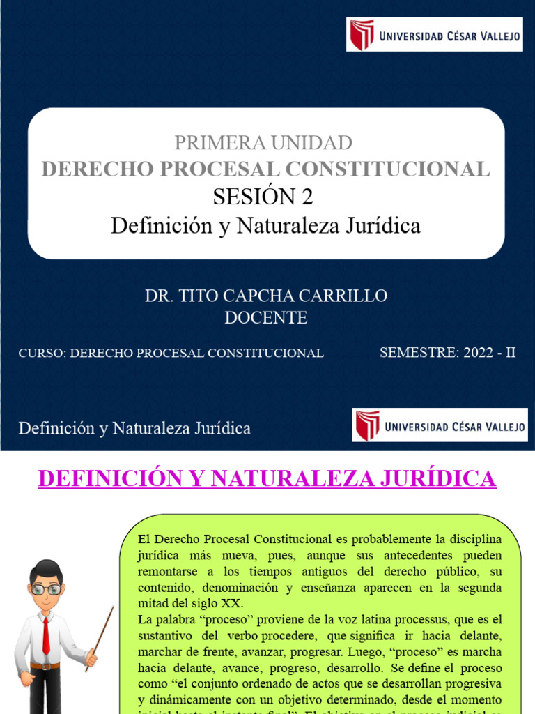 Sesion 2-Derecho Procesal Constitucional Ucv 2023-II | PDF | Ley procesal | Constitución