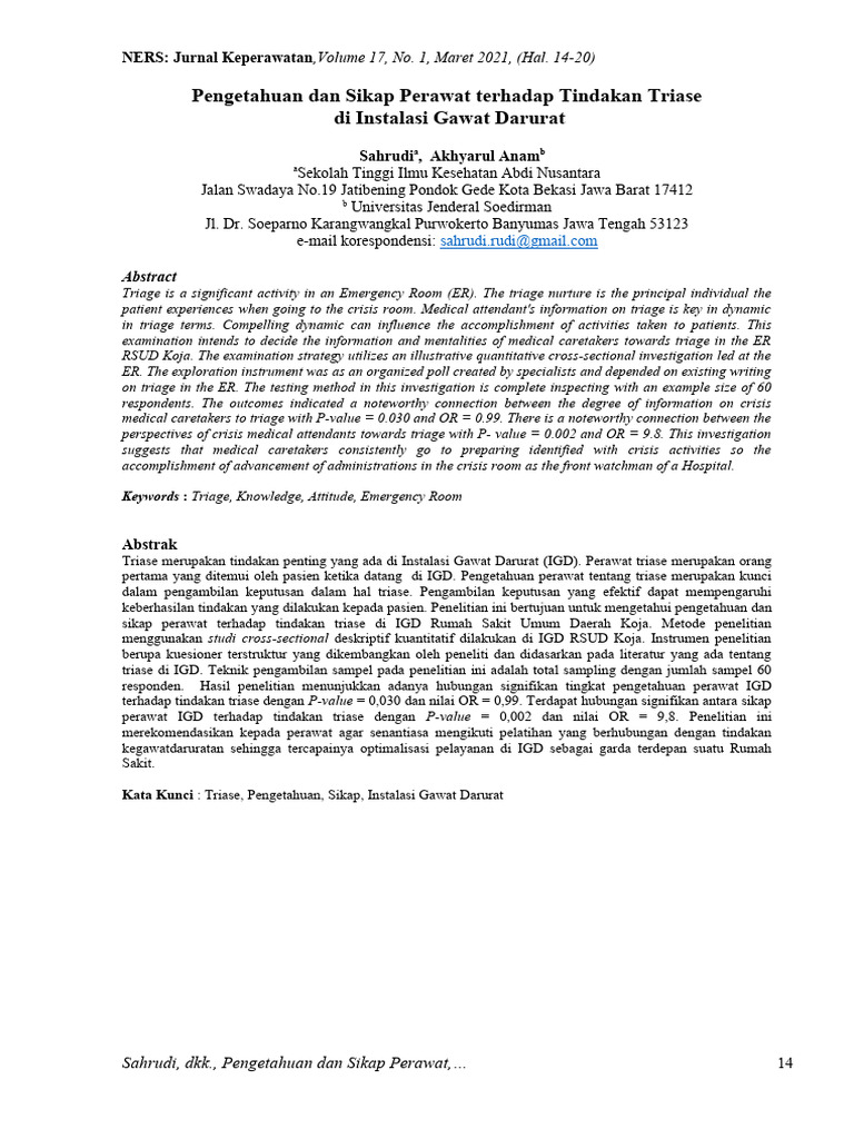 Triase Igd 1 | PDF | Methodology | Intensive Care Medicine