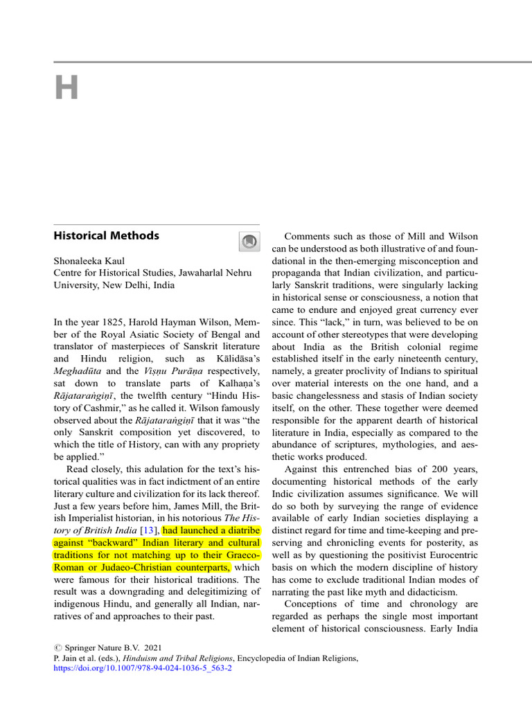 Historical Methods in Early India (Shonaleeka Kaul) | PDF | Puranas | Common Era