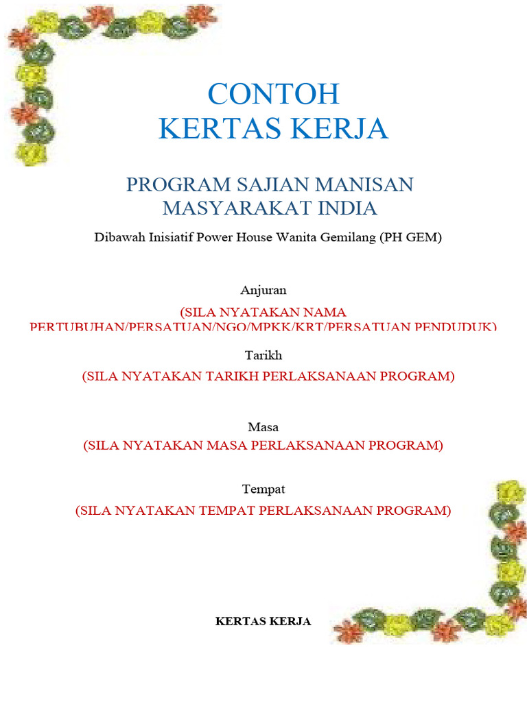 Contoh Kertas Kerja | PDF