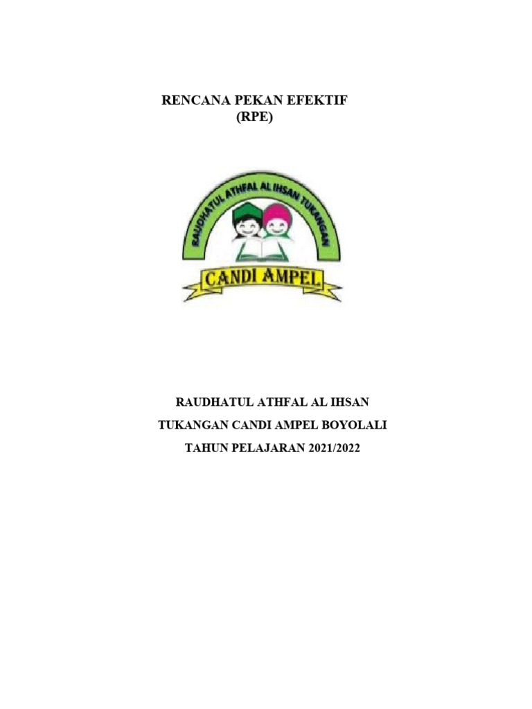 Rencana Pekan Efektif 2021/2022 | PDF