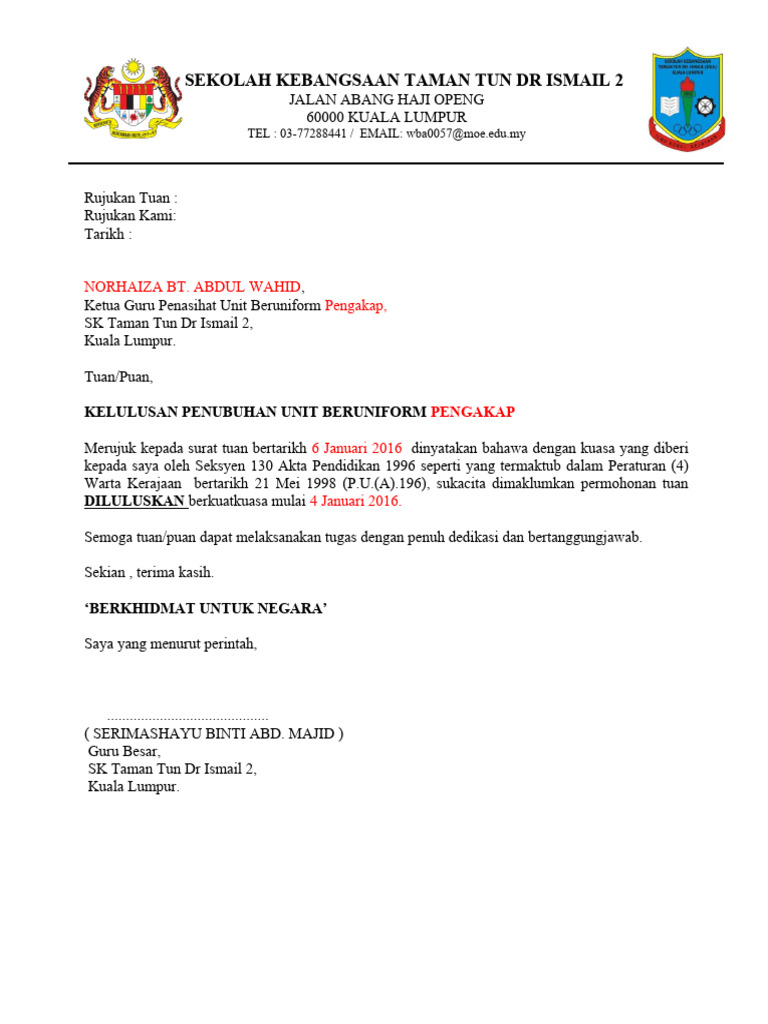 Surat Kelulusan Penubuhan | PDF