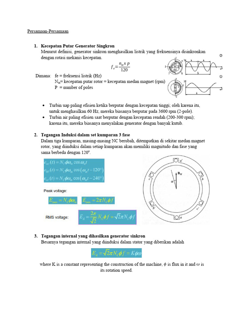 Persamaan Generator | PDF