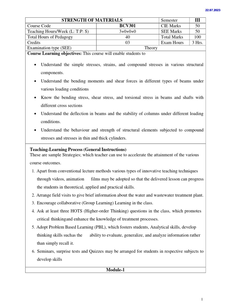 2022-23 New Syllabus 3rd Sem | PDF