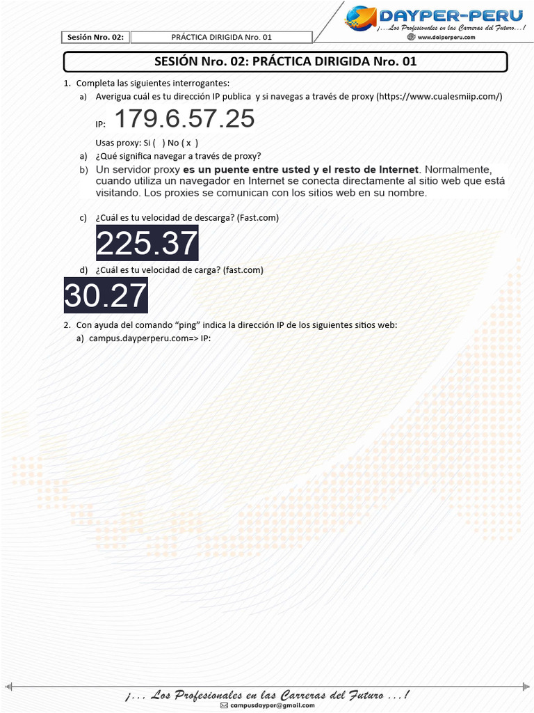 S2 - Práctica Dirigida Nro 01 | PDF