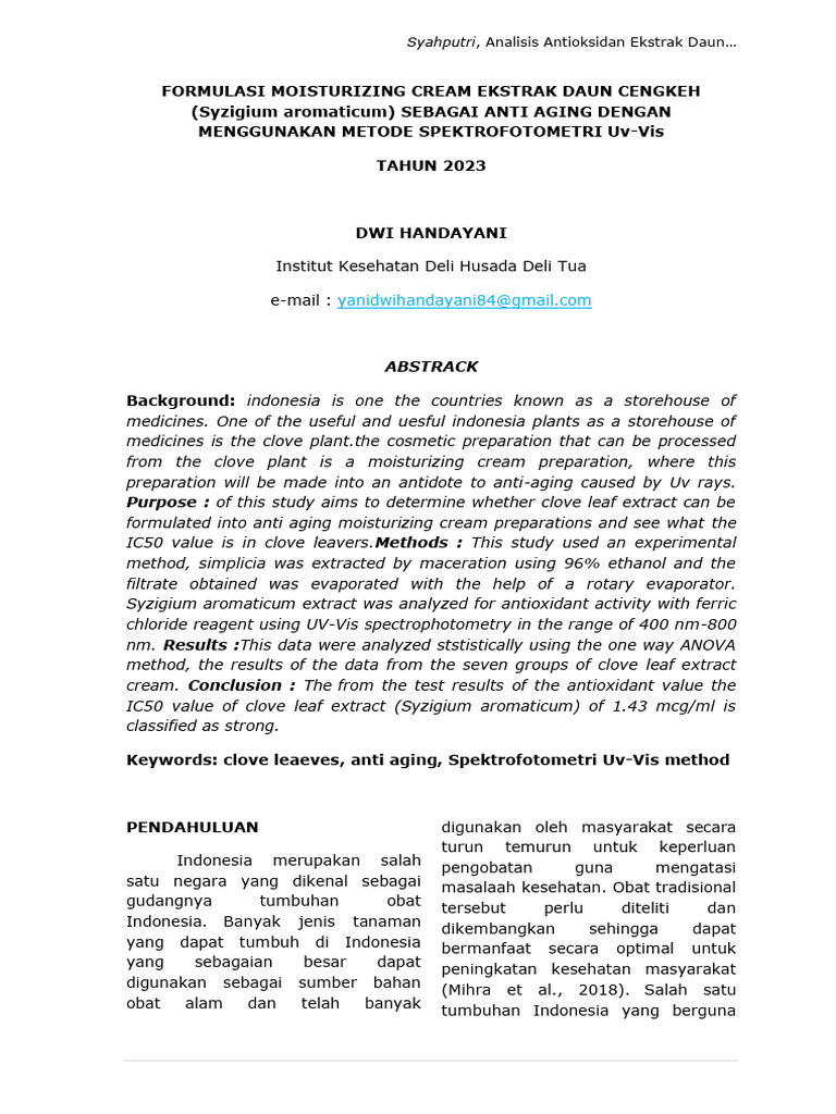 JURNAL DWI HANDAYANI-1 | PDF