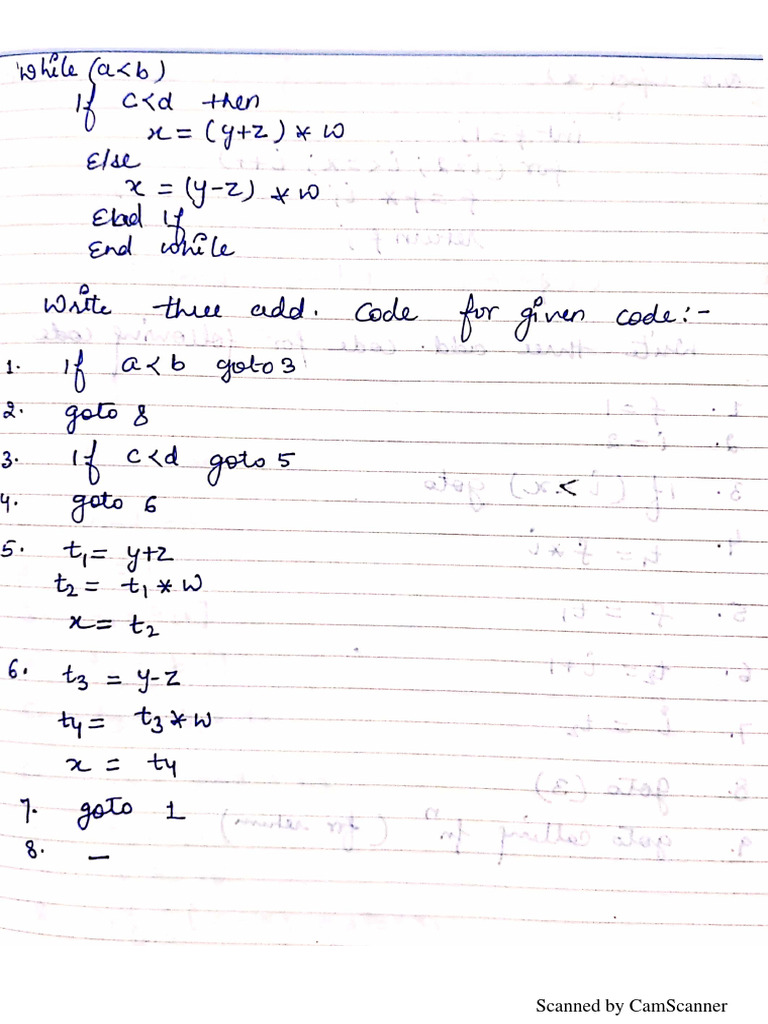 Three Address Code and S Attribute and L Attribute | PDF
