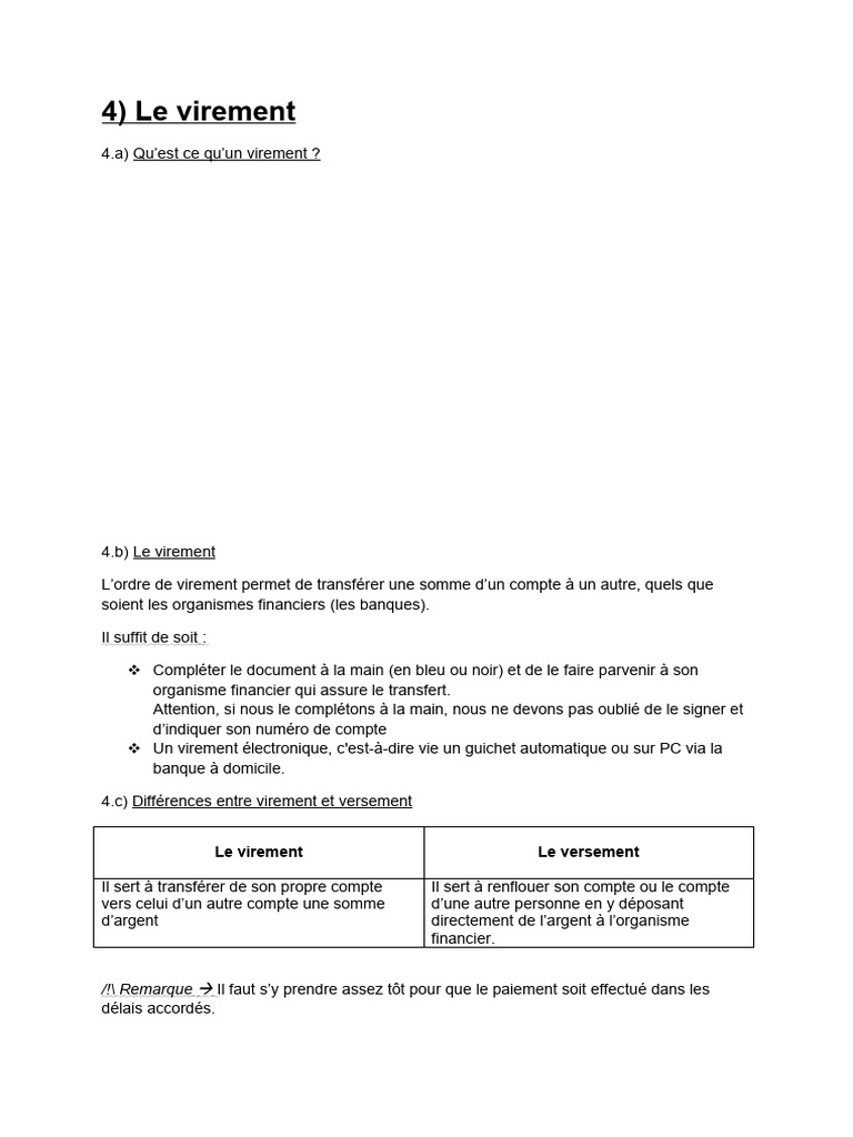 Les Moyens de Paiement | PDF | Virement bancaire | Banques